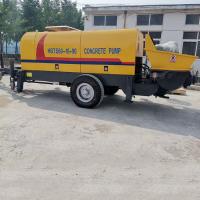 China 60m3 HBTS60 Trailer Concrete Pump Mini Concrete Mixing Pump for sale