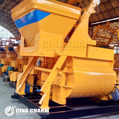 China Twin Shaft Charging 800L 25m3/H Js500 Concrete Mixer Machine for sale