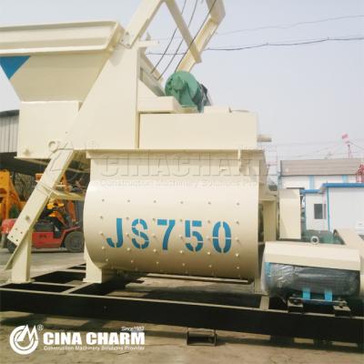 China JS750 Twin Shaft Concrete Mixer 35m3/H Automatic Cement Concrete Mixers for sale