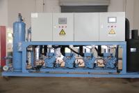 China Refcomp 4 Paralleled Semi-sealed piston compressor Unit Refrigeration Unit Safe Processing Water Cooling Method for sale