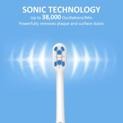 China Adult Rechargeable Electric Toothbrush 4Pcs Soft Bristles 6 Modes Custom Color OEM for sale
