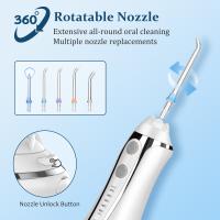China OEM ODM IPX7 Waterproof Electric Teeth Cleaning Device with 300ml Capacity and 5 Pressure Modes for sale