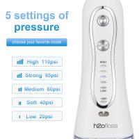 China ABS Water Jet Teeth Cleaner with 2500mAh Battery, 300ml Tank, 5 Cleaning Modes & IPX7 Waterproof Rating for sale