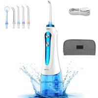 China 2500mAh Rechargeable Water Jet Teeth Cleaner with 5 Pressure Modes and 300ml Reservoir - IPX7 Waterproof Dental Flosser for sale