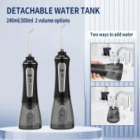 China Portable Electric Dental Water Flosser IPX7 Waterproof 2500mAh Battery 300ml Tank for sale