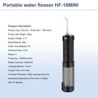 China USB Rechargeable Wireless Water Flosser with 200ml Tank and 1400 Pulses/Minute for Dental Care for sale