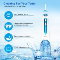 China OEM Oral Idental Water Flosser with 300ML Tank and 2500mAh Battery - 5 Pressure Modes IPX7 Waterproof for sale