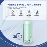 China 5 Modes 200ML Rechargeable Water Flosser with 2500mAh Battery and IPX7 Waterproof Rating for sale
