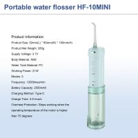 China 5 Modes 200ML Rechargeable Water Flosser with 2500mAh Battery and IPX7 Waterproof Rating for sale