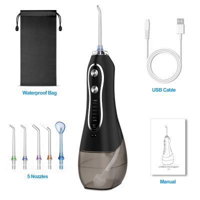 China USB Rechargeable Water Flosser 300ml Tank 40-110 PSI Oral Irrigator with 5 Cleaning Modes for sale