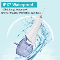 China USB Rechargeable Water Flosser 300ml Tank 40-110 PSI Oral Irrigator with 5 Cleaning Modes for sale