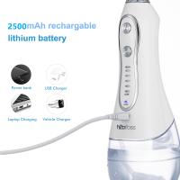 China Rechargeable Cordless Dental Water Flosser 5 Modes 2500mAh IPX7 Oral Irrigator for sale