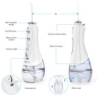 China Rechargeable Cordless Dental Water Flosser 5 Modes 2500mAh IPX7 Oral Irrigator for sale