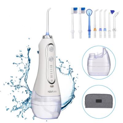 China OEM 5 Modes Battery Powered Water Flosser 300ml IPX7 Waterproof with 2500mAh Lithium Battery for sale