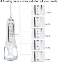 China Electric Oral Irrigator Water Flosser with 300ml Tank, 5 Pressure Settings & USB Charging - FCC Certified for sale