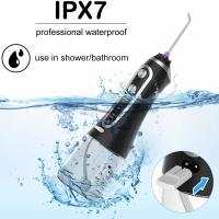 China USB Charging Wireless Dental Water Flosser with 240ml Tank, 5 Pressure Modes 20-110psi, IPX7 Waterproof for sale