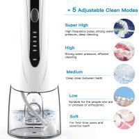 China USB Charging Cordless Water Flosser Oral Irrigator with 300ml Tank and 5 Pressure Settings 40-130 PSI for sale