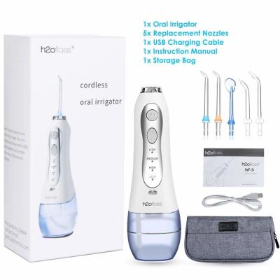 China Dental Cordless Oral Irrigator Water Flosser with 300ML Tank and 2500mAh Battery - 3 Pressure Modes FDA Approved for sale