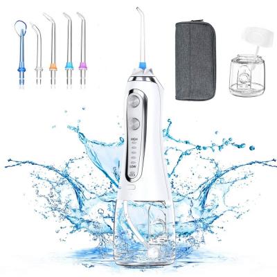 China Cordless Handheld Oral Irrigator IPX7 Waterproof 300ml Water Tank 5 Modes Dental Flosser for sale