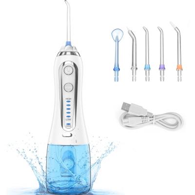 China Cordless Rechargeable Dental Oral Irrigator 300ml Water Flosser 40-140PSI for sale