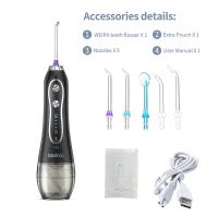 China Portable Electric Water Flosser with 5 Pressure Modes, 300ml Tank & IPX7 Waterproof Rating for sale