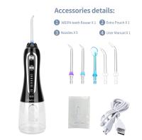 China OEM Water Jet Dental Flosser with 2500mAh Battery, 5 Pressure Modes 40-140PSI, IPX7 Waterproof Oral Irrigator for sale