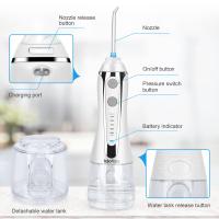 China 20-110 PSI Ultrasonic Water Flosser with 0.3L Tank and 5 Pressure Settings | 2500mAh Battery Dental Care Device for sale