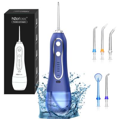 China OEM Battery Powered Ultrasonic Water Flosser 300ml IPX7 Portable Oral Irrigator for sale