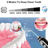 China 300ml Ultrasonic Water Flosser with 5 Pressure Modes and 2500mAh Battery for Professional Oral Care for sale