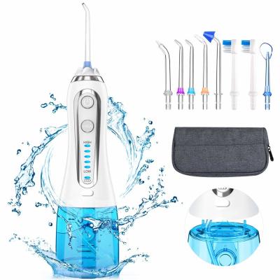 China IPX7 Ultrasonic Water Flosser 300ml Tank 2000mAh Battery Teeth Cleaner for sale