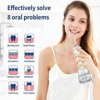 China 300ml Ultrasonic Portable Oral Irrigator 2500mAh Battery IPX7 Water Flosser for Teeth Cleaning OEM ODM for sale