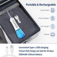 China 2500mAh Ultrasonic Water Flosser Dental Oral Irrigator 300ml 5 Pressure Modes for sale