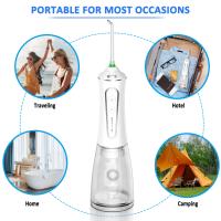 China Cordless Ultrasonic Water Dental Flosser 300ml Tank 2500mAh Battery Oral Irrigator for Teeth Braces for sale