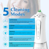 China Cordless Ultrasonic Water Dental Flosser 300ml Tank 2500mAh Battery Oral Irrigator for Teeth Braces for sale