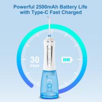 China 300ml Handheld Portable Water Flosser IPX7 Waterproof Oral Irrigator 2500mAh Rechargeable Tooth Cleaner for sale