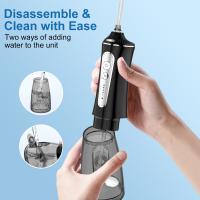 China Ultrasonic Water Flosser 300ml Tank 2500mAh Battery IPX7 Waterproof Oral Irrigator for sale