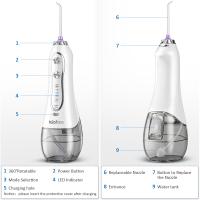 China OEM Portable Water Flosser with 300ml Tank and IPX7 Waterproof - 5 Pressure Modes 40-140 PSI for sale