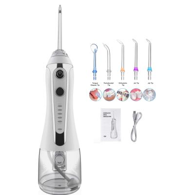 China ODM Dental Hygiene Oral Irrigator Water Flosser 300ml Tank 2500mAh Battery for sale