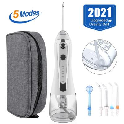 China IPX7 Waterproof Travel Water Flosser 300ml Tank 5 Pressure Levels 2500mAh for sale