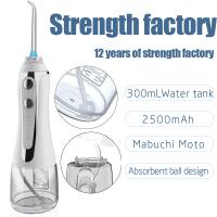 China IPX7 Waterproof Travel Water Flosser 300ml Tank 5 Pressure Levels 2500mAh for sale