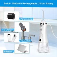 China Dental Portable Water Flosser IPX7 Waterproof 2500mAh Lithium Battery 300ml for sale