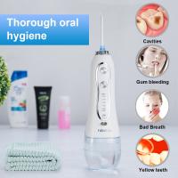 China Portable Water Flosser Teeth Irrigator 2500mAh Battery 300ml Tank IPX7 for sale