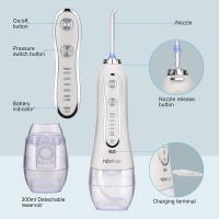 China Cordless Electric Water Flosser IPX7 Rechargeable 300ml 5 Pressure Modes Oral Irrigator for sale