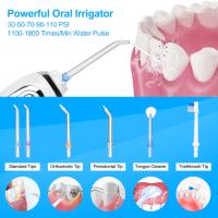 China HF-6P Water Flosser with 2000mAh Battery and 300ml Tank - 5 Pressure Modes IPX7 Waterproof Oral Irrigator for sale