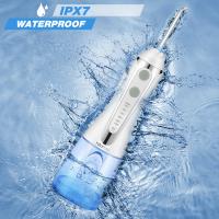 China IPX7 Waterproof Cordless Water Flosser with 300ml Tank and 2500mAh Battery - 5 Pressure Modes 40-140 PSI for sale