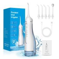 China Rechargeable Water Flosser with 300ML Tank, 2000mAh Battery, 4 Cleaning Modes & IPX7 Waterproof Rating for sale