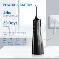 China Custom Logo Water Flosser 185ML 1200-1400 Times/Min Pulse Frequency Oral Irrigator for sale