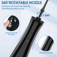 China Custom Logo Water Flosser 185ML 1200-1400 Times/Min Pulse Frequency Oral Irrigator for sale