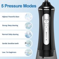 China Waterproof Electric Water Flosser 300ml Rechargeable Oral Irrigator 5 Modes 100-240V for sale