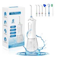 China Rechargeable Oral Irrigator 300ml Water Tank 5 Modes IPX7 Waterproof Dental Flosser CE FCC for sale